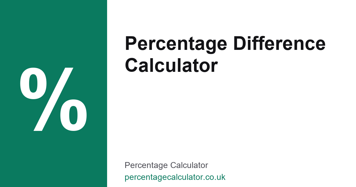 Percentage Difference Calculator Between Two Numbers